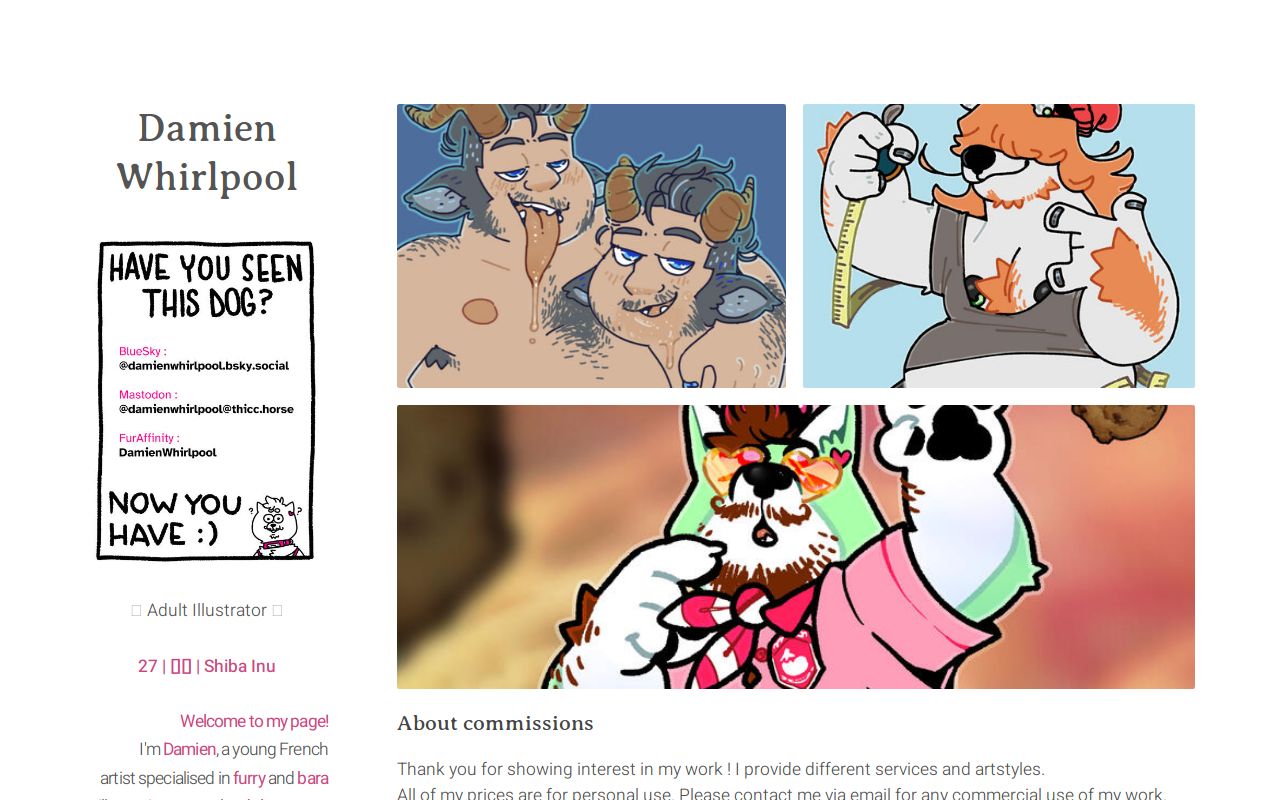 Damien Whirlpool | Adult Illustrations